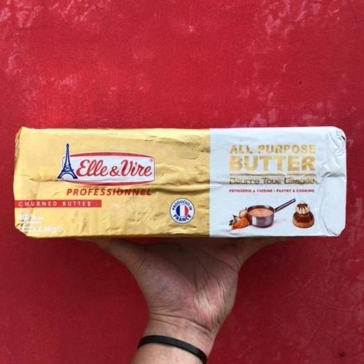 Jual Butter Unsalted Blok 2.5kg Elle Vire | Shopee Indonesia