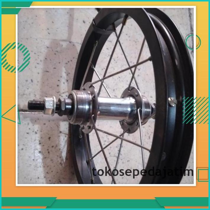 Jual TERMURAH VELG SEPEDA ANAK/WHEELSET 12 ALOY HITAM BELAKANG ...