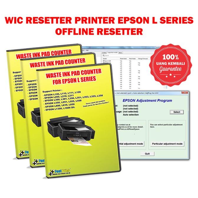Jual Promo WIC Resetter Epson L120, L130, L220, L310, L360, L365 Free 1 ...