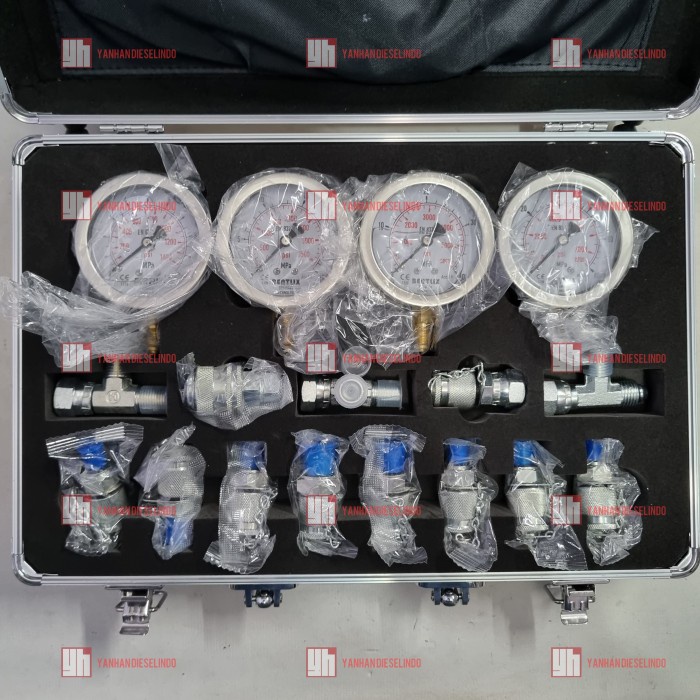 Jual YNDO Hydraulic Pressure Gauge 4 Mata 10MPA 25MPA 40MPA 50MPA Alat Berat | Shopee Indonesia