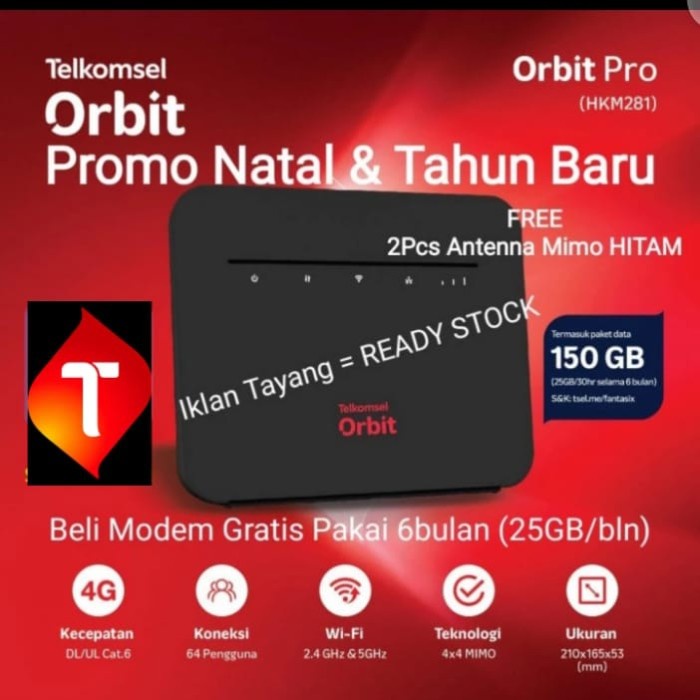 Jual NEW SERIES HKM281 TELKOMSEL ORBIT PRO HIGH SPEED MODEM ROUTER 4G ...