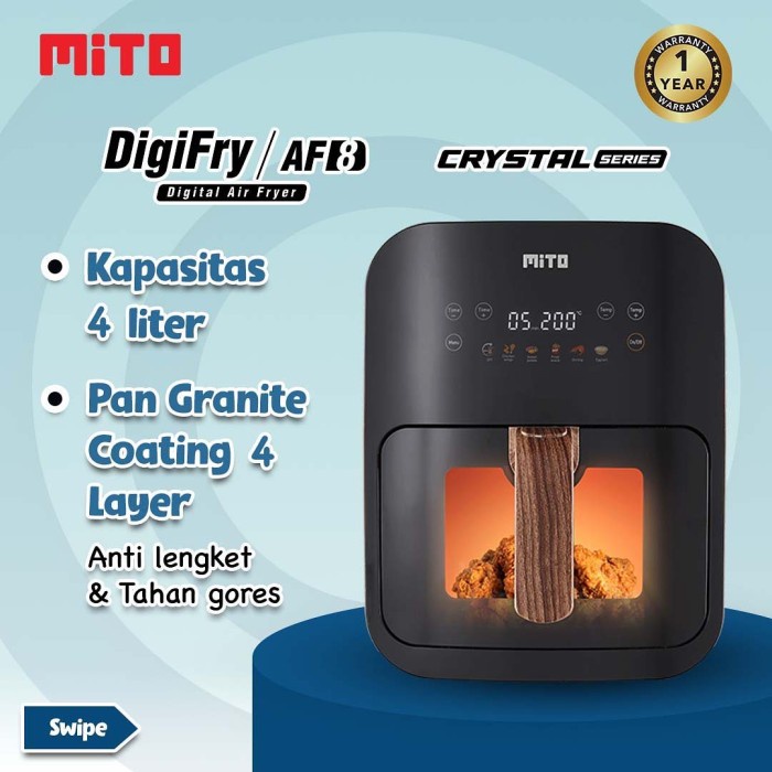 Jual DIGITAL MITO AIR FRYER AF8 / MITO AIR FRYER AF8 KAPASITAS 4 LITER ...