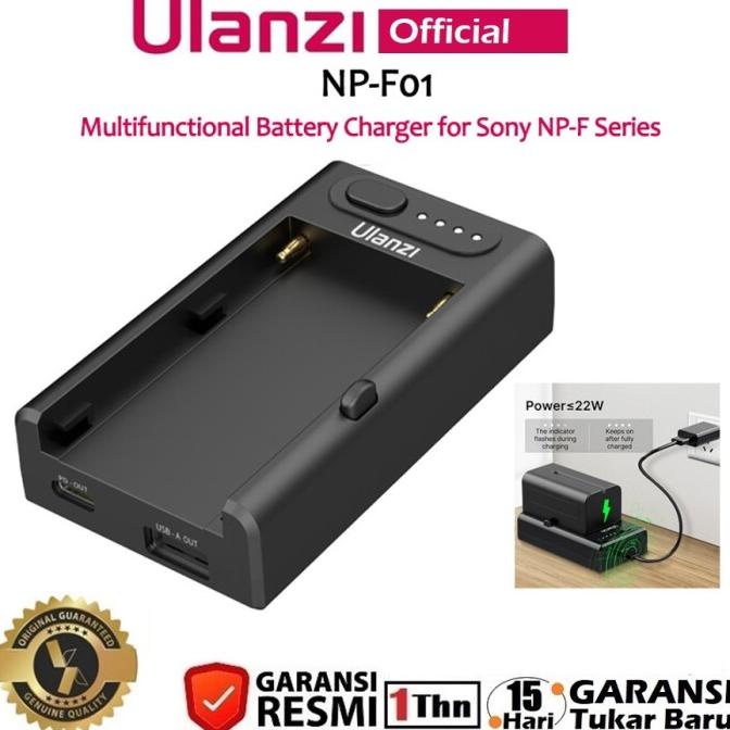 Jual Ulanzi NP-F01 Multifunctional Battery Charger for Sony NP-F Series ...