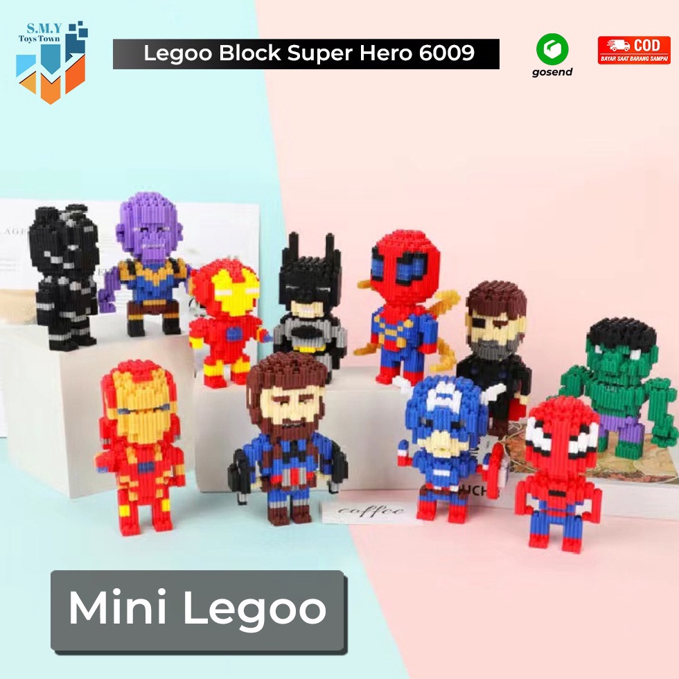 Jual SMY Nano Block Super Hero Mini 6009-10-11 - Bricks Education Nano ...