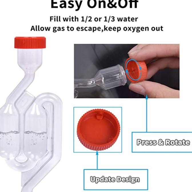 Jual ^^^^^] Katup Homebrew Airlock Satu Arah Untuk Fermentasi Wine | Shopee Indonesia