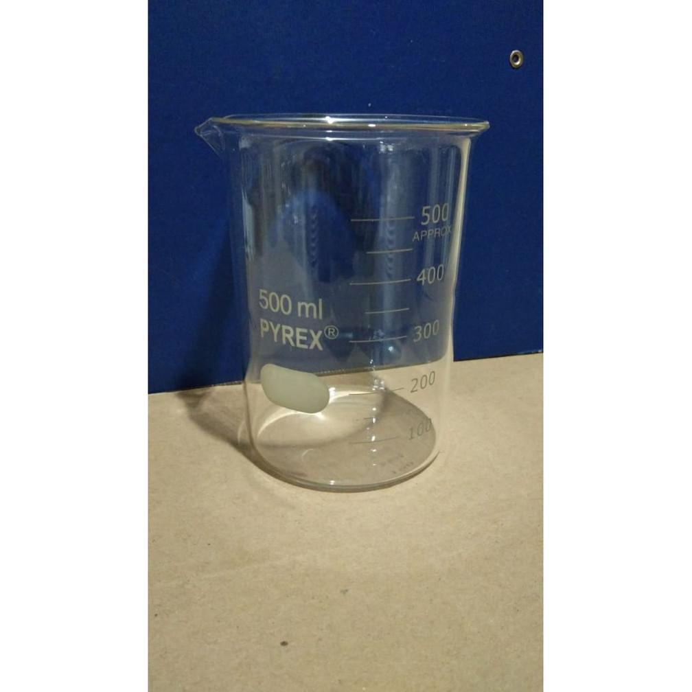 Jual Promo BEAKER GLASS LOW FORM, PYREX - RRC Capacity 500 mL | Shopee ...