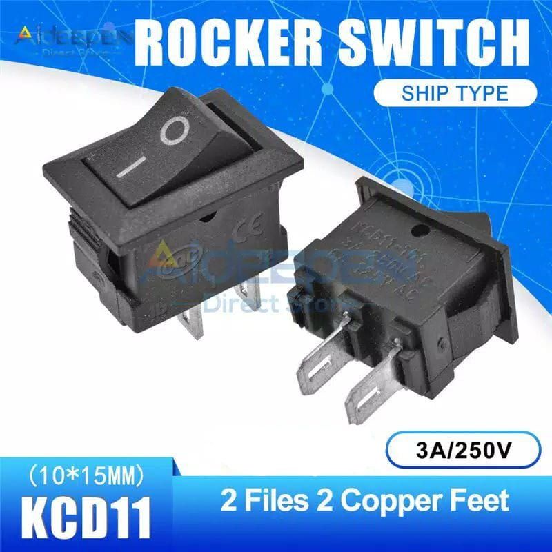 Jual Saklar Rocker Switch Mini 2 pin Merah 6A 250VAC on-off SPST ...