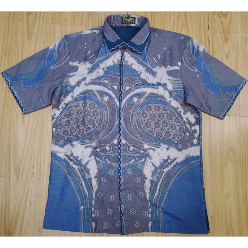 Jual KEMEJA BATIK SMOCK LENGAN PENDEK BAHAN DOBBY LAPISAN FULL TRIKOT ...