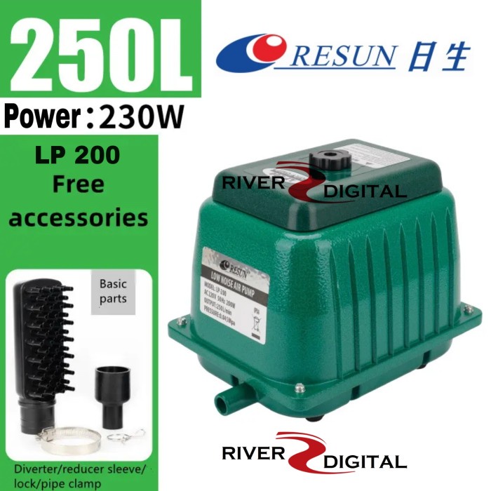 Jual Resun Lp200 Lp-200 Pompa Udara Aerator Airpump Aquarium Kolam Ikan ...