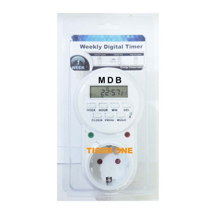 Jual Stop Kontak Timer Listrik Digital saklar otomatis LED GET03A 220V ...