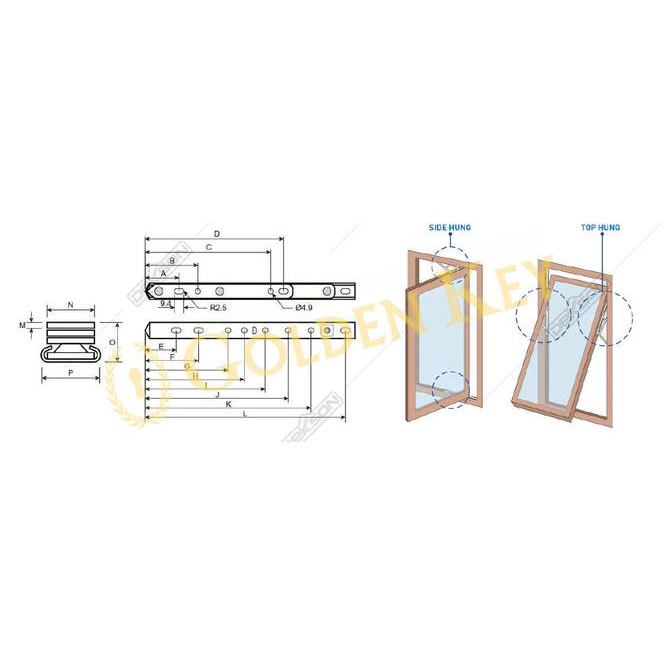 Jual Engsel Jendela Casement Friction Stay Dekson Dekkson Fs S/S 20 ...