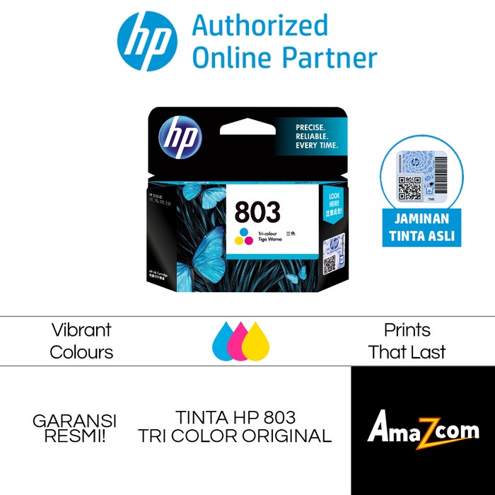 Jual Ink Tinta Hp 803 Tri-Color / Warna Ink Cartridge ( F6V20Aa ...
