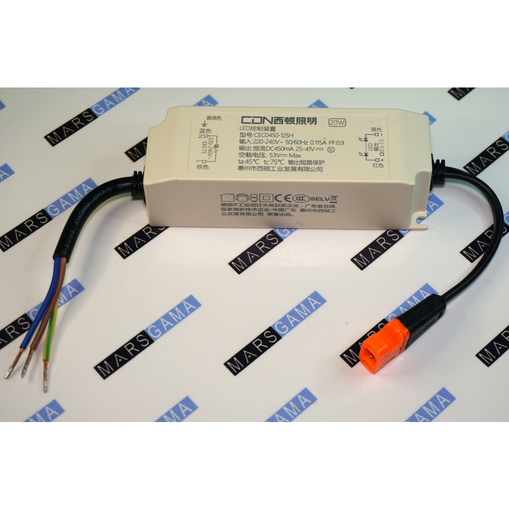 Jual LED Driver 20W DC 25 -41V 450ma Input AC 220V | Shopee Indonesia