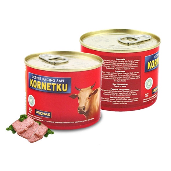Jual (KORNETKU) PRONAS KORNETKU CORNED BEEF 200GR KORNET KU KORNET SAPI ...
