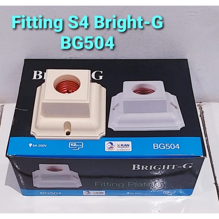 Jual Paket isi 12 pcs / Fitting Lampu Plafon Bright G segi SNI | Shopee ...