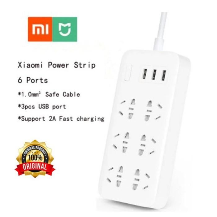 Jual Stop Kontak/Colokan Listrik Xiaomi Mijia Power Strip 6 Port + 3 Usb | Shopee Indonesia