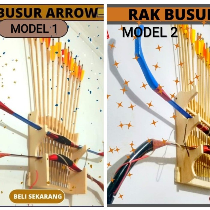 Jual Best Seller Stand Dudukan Busur Panah Dan Arrow 2 Tingkat Non ...