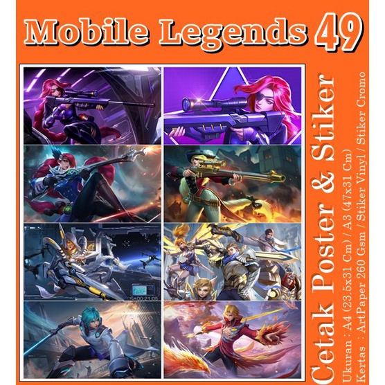 Jual Sticker Poster | Mobilelegends | Mlbb | Mobile Legends Bangbang ...