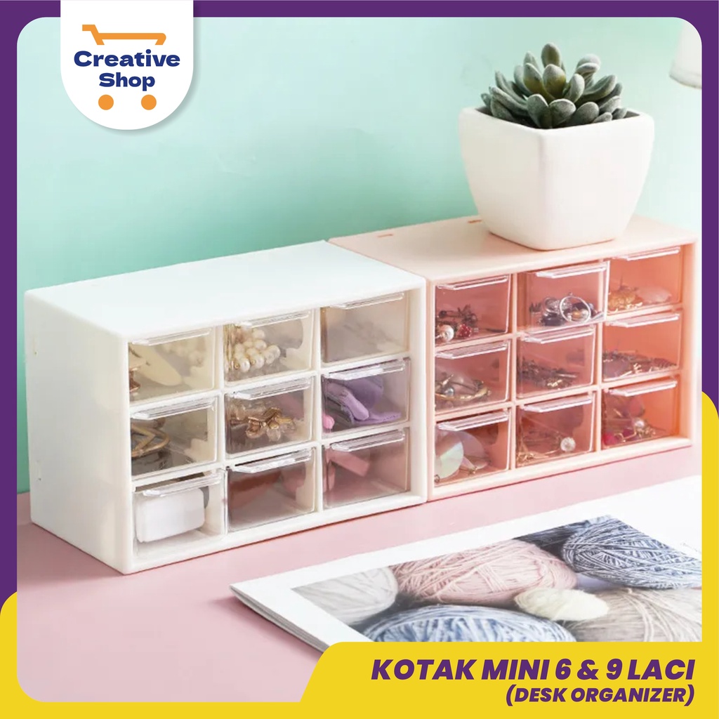 Jual CREATIVESHOP | Kotak Laci Mini Serbaguna / Jiugongge Storage Box ...