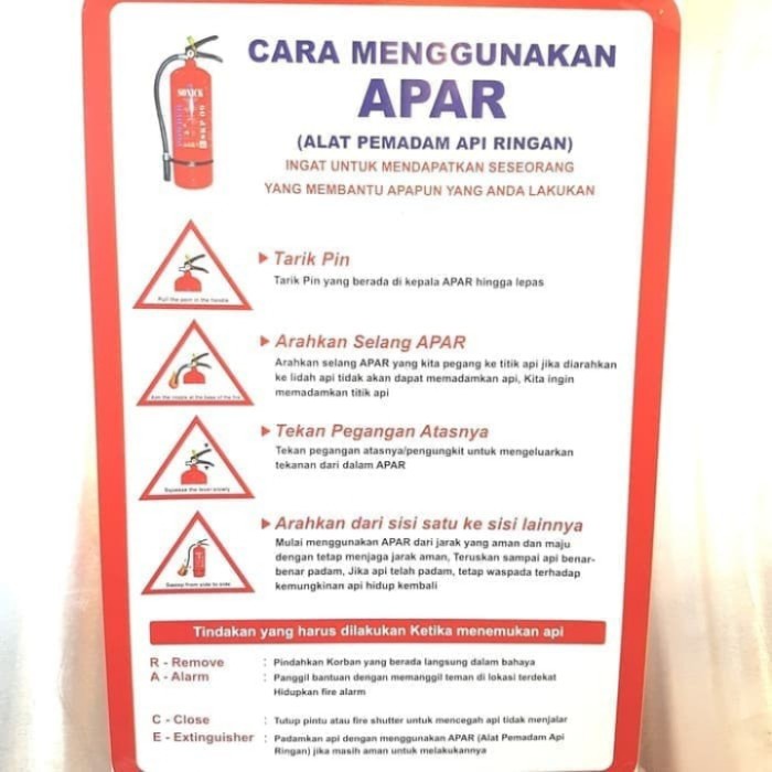 Jual sign akrilik cara penggunaan apar 3020cm k3 rambu safety | Shopee ...