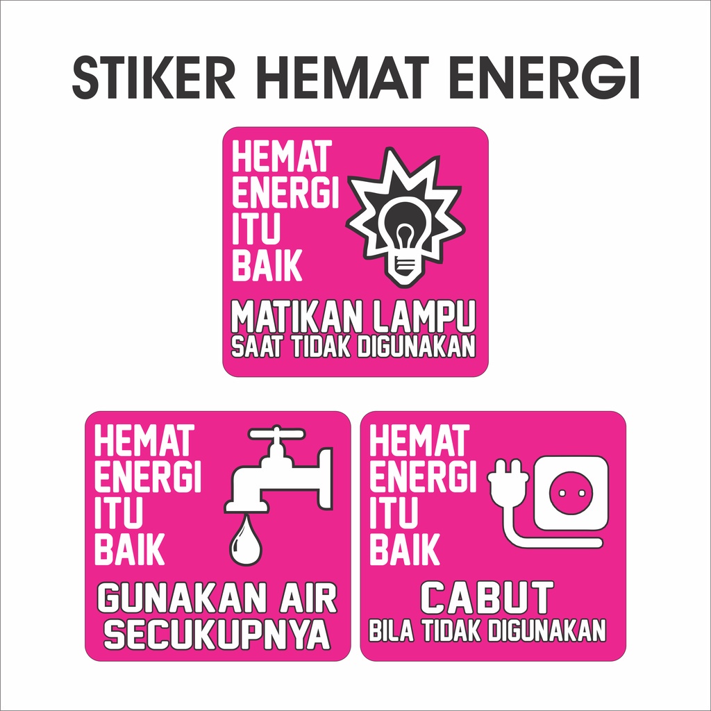 Jual Sticker Waterproof Hemat Energi matikan ac, keran, listrik, lampu, lomputer | Shopee Indonesia
