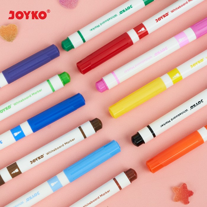 Jual Spidol Warna Papan Tulis Color Whiteboard Marker Joyko Wmc-63 12 ...