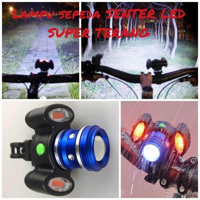 Jual LAMPU SENTER SEPEDA 3000LM SUPER TERANG | Shopee Indonesia