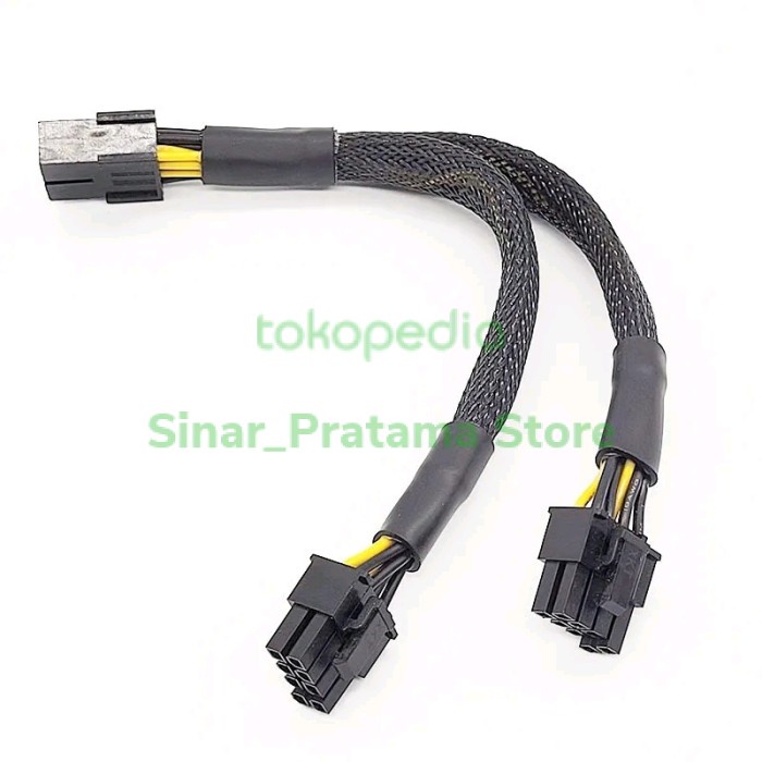 Jual kabel PSU vga PCIE 8 pin to Dual 8 pin 6+2 adapter splitter ...