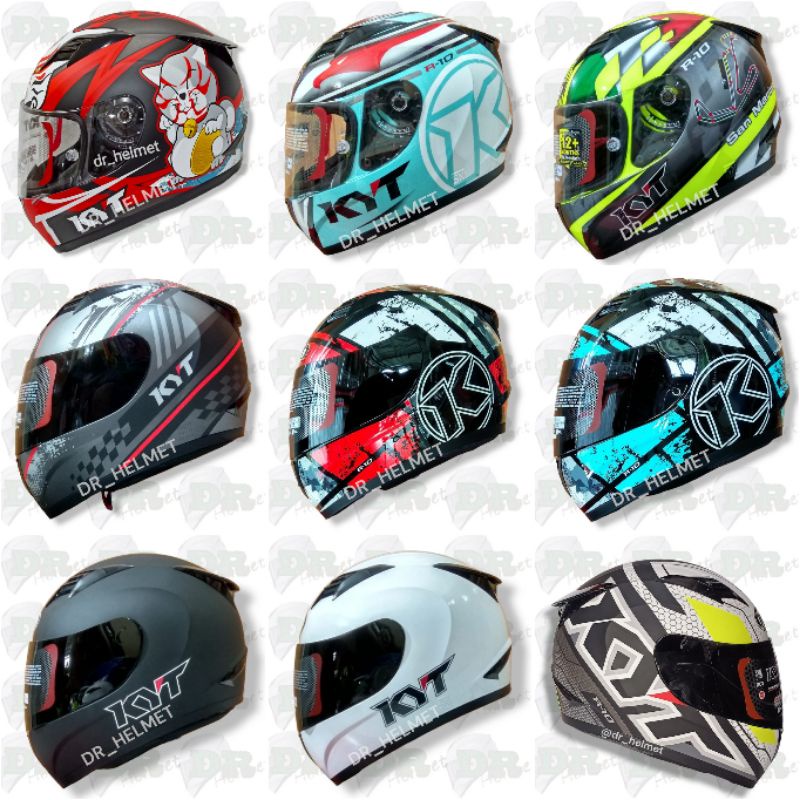 Jual Helm kyt r10 original solid motif seri all series | Shopee Indonesia