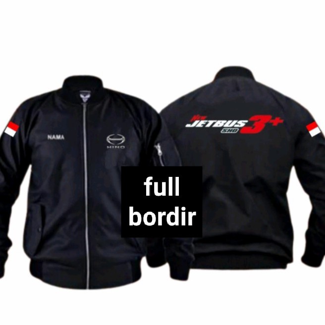 Jual Jaket Bomber Hino Full Bordir Jaket Bomber Jetbus Jaket Hino ...