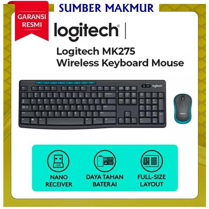 Jual Logitech Mk275 Wireless Keyboard Mouse Shopee Indonesia