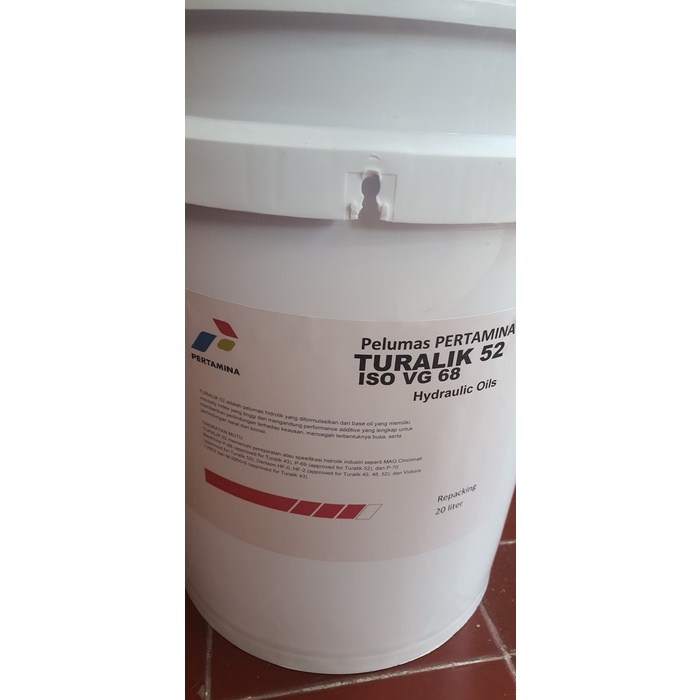Jual OLI HIDROLIK TURALIK 52 PELUMAS UNTUK HIDROLIK ISO VG 68 | Shopee ...