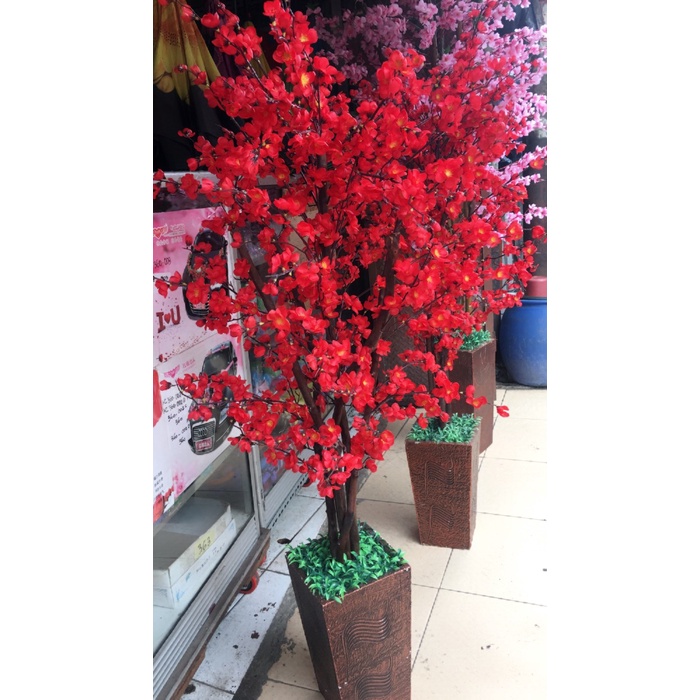 Jual pohon imlek mehwa angpao sakura sincia xincia tahun baru vas bunga ...