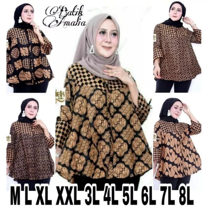 Jual Batik atasan jumbo BIG SIZE JUMBO XXL XXXL 3L 4L 5L sampai 10L ...