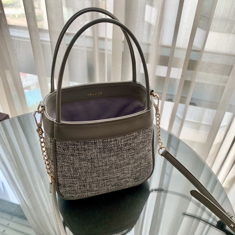 Jual Vallice - Mini Valencia Bag Grey (Preloved) | Shopee Indonesia