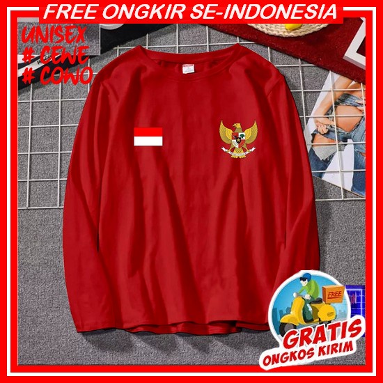 Jual Koos 17An Lengan Panjang Kaos 17 Agustus 2023 Couple Atasn Merput Terbaru Baju Agustusan ...