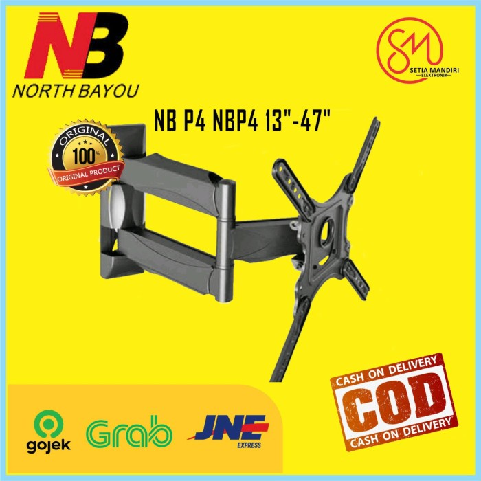Jual Bracket TV Monitor LED LCD North Bayou NB P4 NBP4 13"-47" Tilt ...