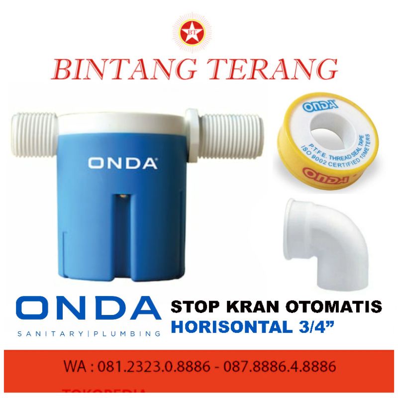 Jual Stop Kran Otomatis Onda 3/4" Horisontal / Pelampung Toren Floater ...