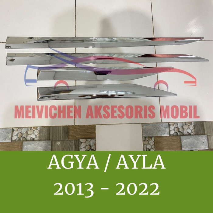 Jual LIST BODY SIDE BODY MOULDING MOBIL AGYA AYLA 2013 - 2022 CHROME ...