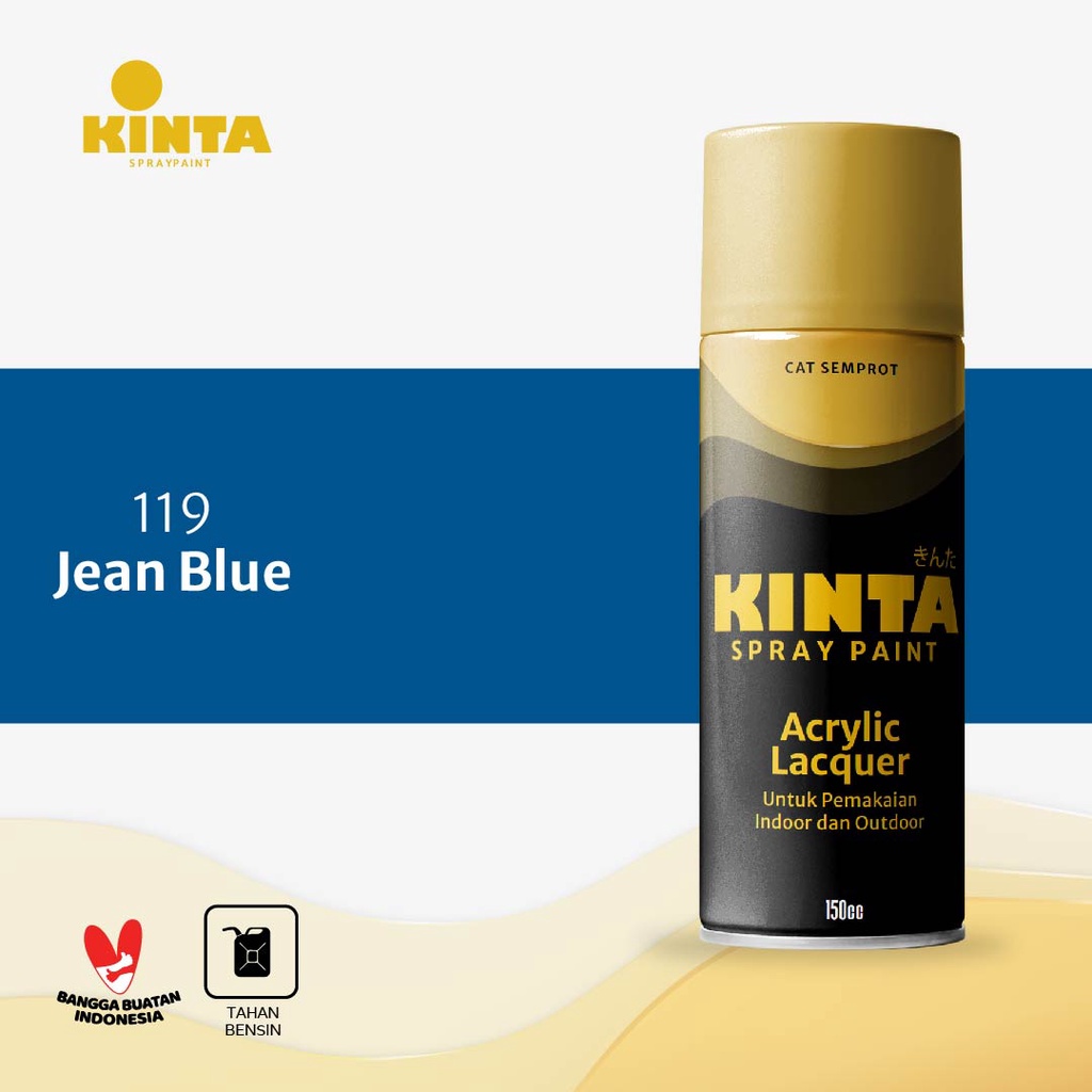 Jual (SOLID) 119 JEAN BLUE - KINTA Cat semprot / Pilox / Spray paint ...