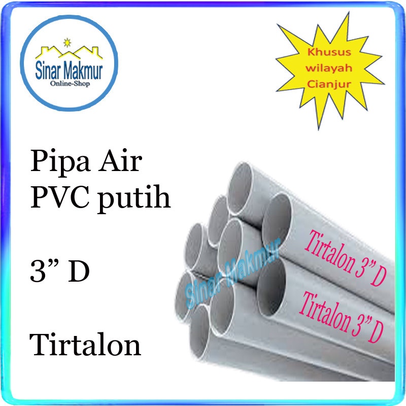 Jual Pipa Air PVC Putih 3" Inch (TIRTALON) | Shopee Indonesia