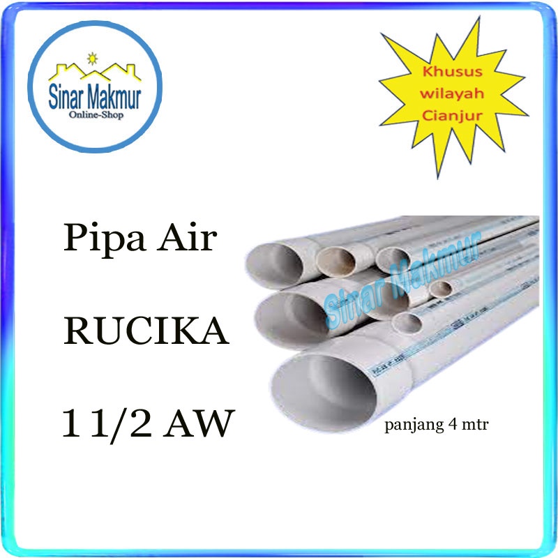 Jual Pipa Air PVC Paralon Pralon AW 1 1/2" Inch (RUCIKA) | Shopee Indonesia