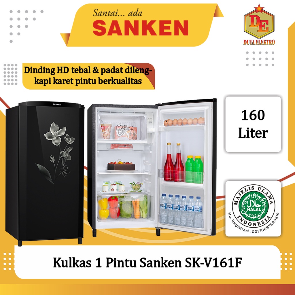 Jual Kulkas 1 Pintu Sanken SKV 161 F | Shopee Indonesia