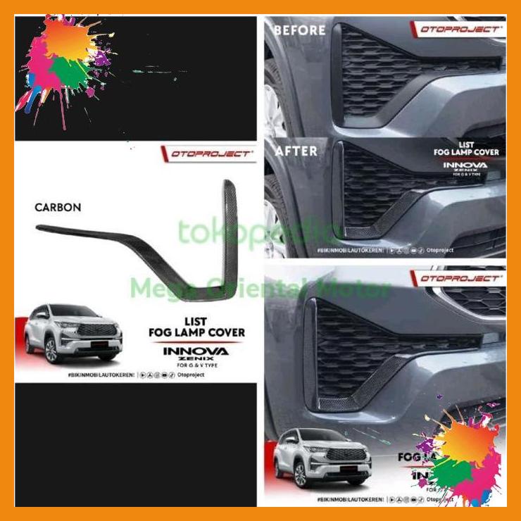 Jual list fog lamp cover innova zenix carbon otoproject [mom] | Shopee ...
