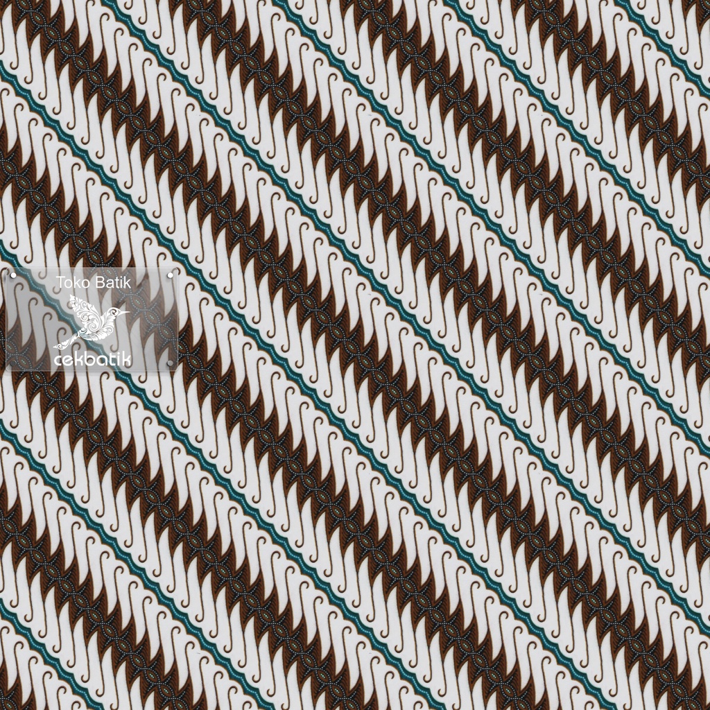 Jual kain batik - Motif Batik Sunda Parang Putih V4 (Tosca) | Shopee ...