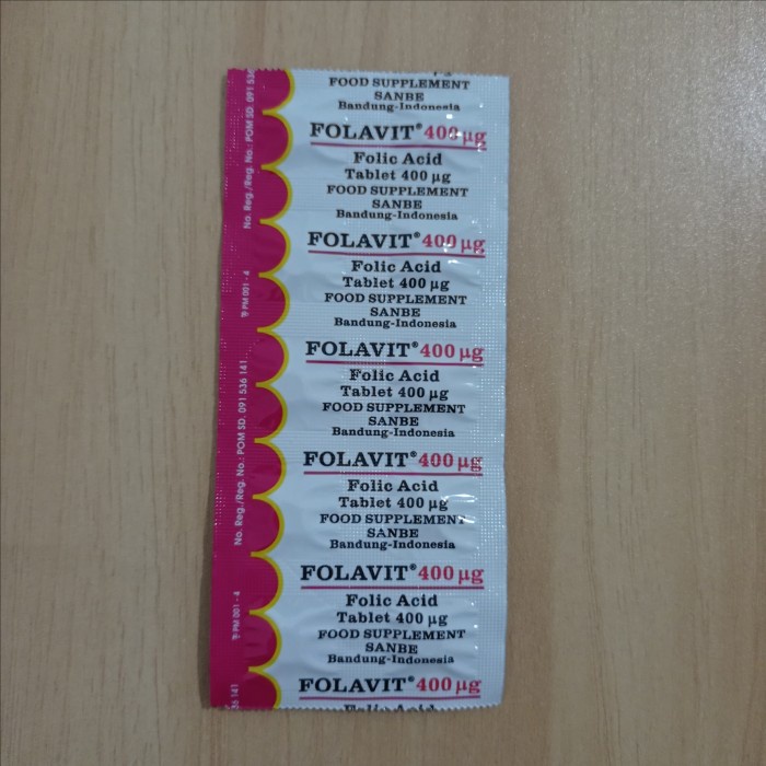 Jual Vitamin B9 Folavit 400 ug 10 Tablet | Shopee Indonesia