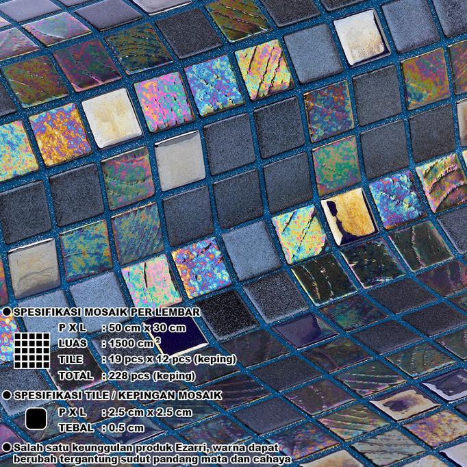 Jual Mozaik - Mosaic - Mosaik Kaca Ezarri Cocktail Blue Moon Buatan ...