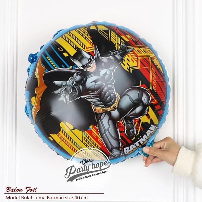 Jual Open DS] balon bulat batman / balon superhero / balon foil bulat ...