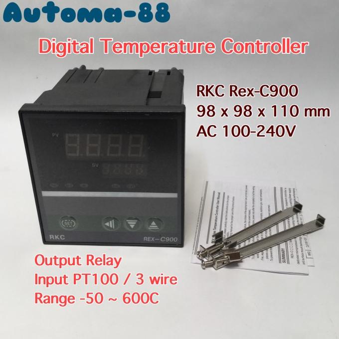Jual Rex-C900 Temperature Controller PT100 3 kabel -200~600C Out Relay SSR | Shopee Indonesia