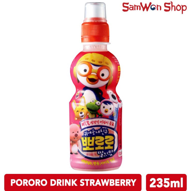 Jual Check Here PORORO DRINK STRAWBERRY 235 ML - MINUMAN JUS RASA BUAH SEGAR KHAS KOREA | Shopee ...